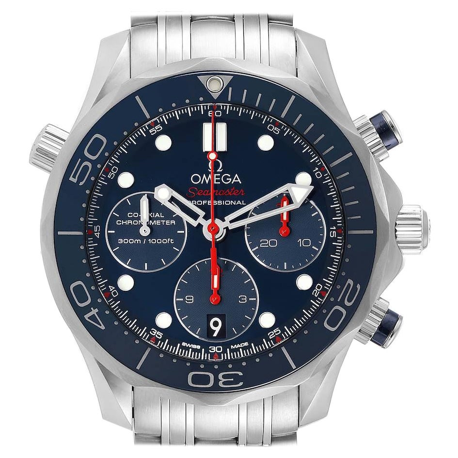Omega Seamaster Diver 300M Steel White Wave Dial Mens Watch 210.30.42 ...