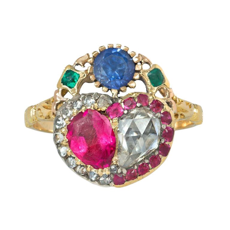 Antique Topaz Ruby Ring For Sale (Free Shipping) at 1stDibs | ruby and ...