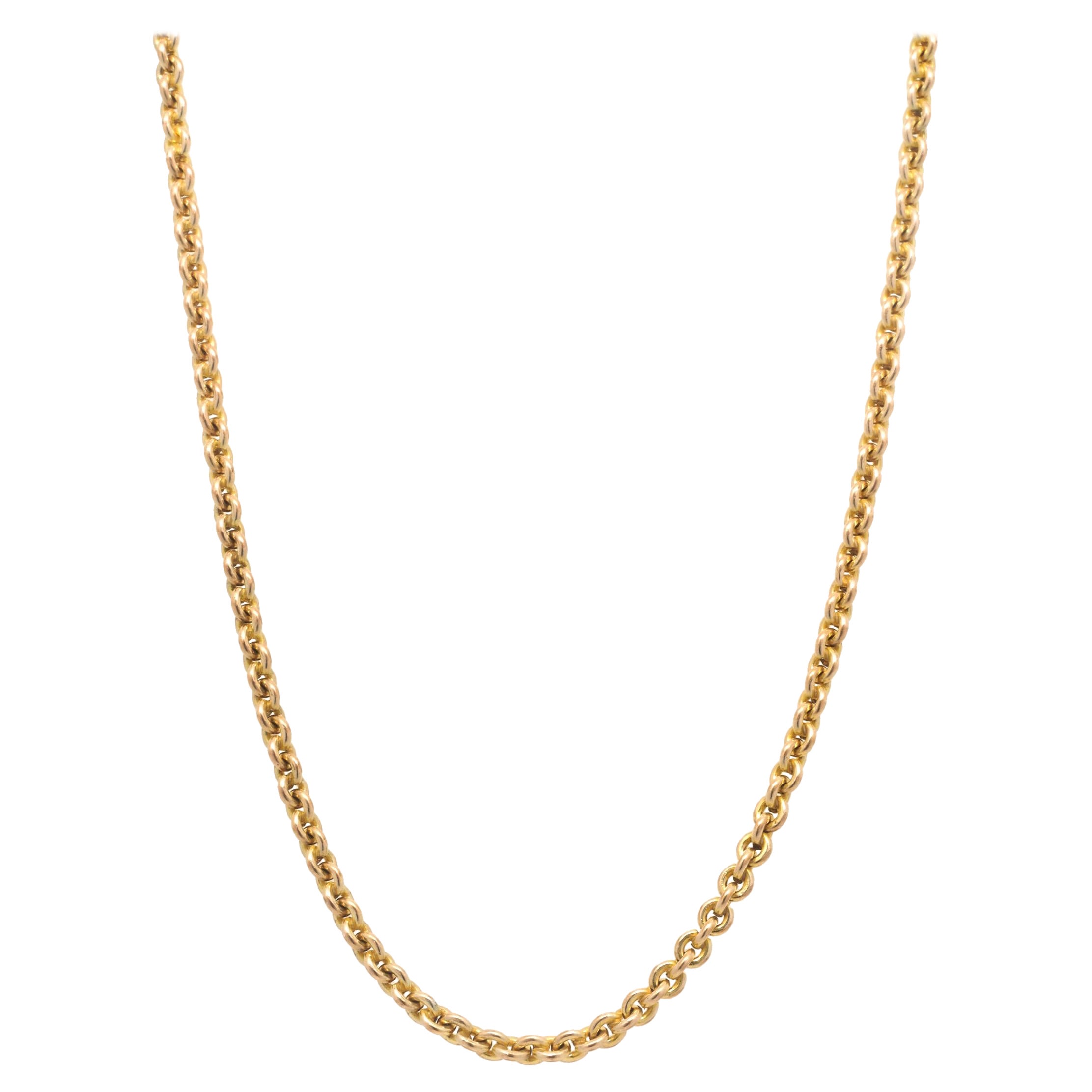 Gucci 18 Karat Yellow Gold Paperclip Link Chain For Sale at 1stDibs
