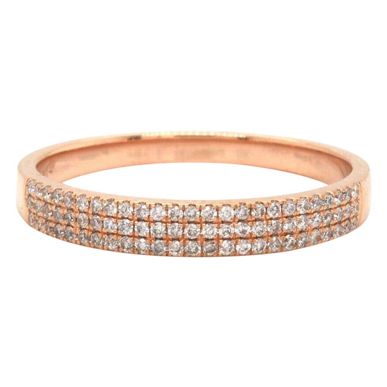 Customizable Rose Gold Diamond Enhancer Wedding Band, 14k Round ...