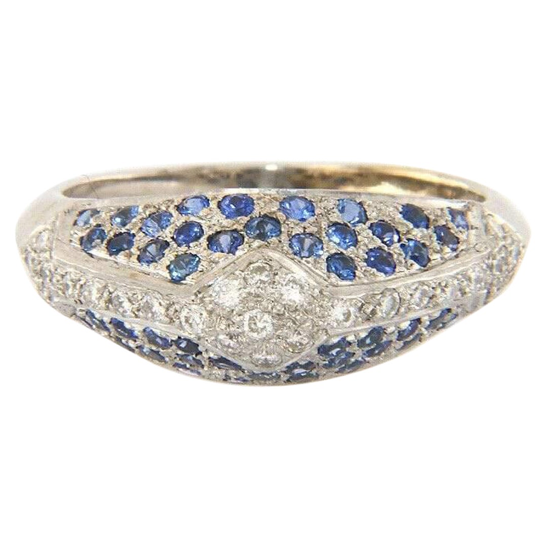 New Men's 18k White Gold 0.50ctw Burnish Set Diamond Solitaire Dome ...