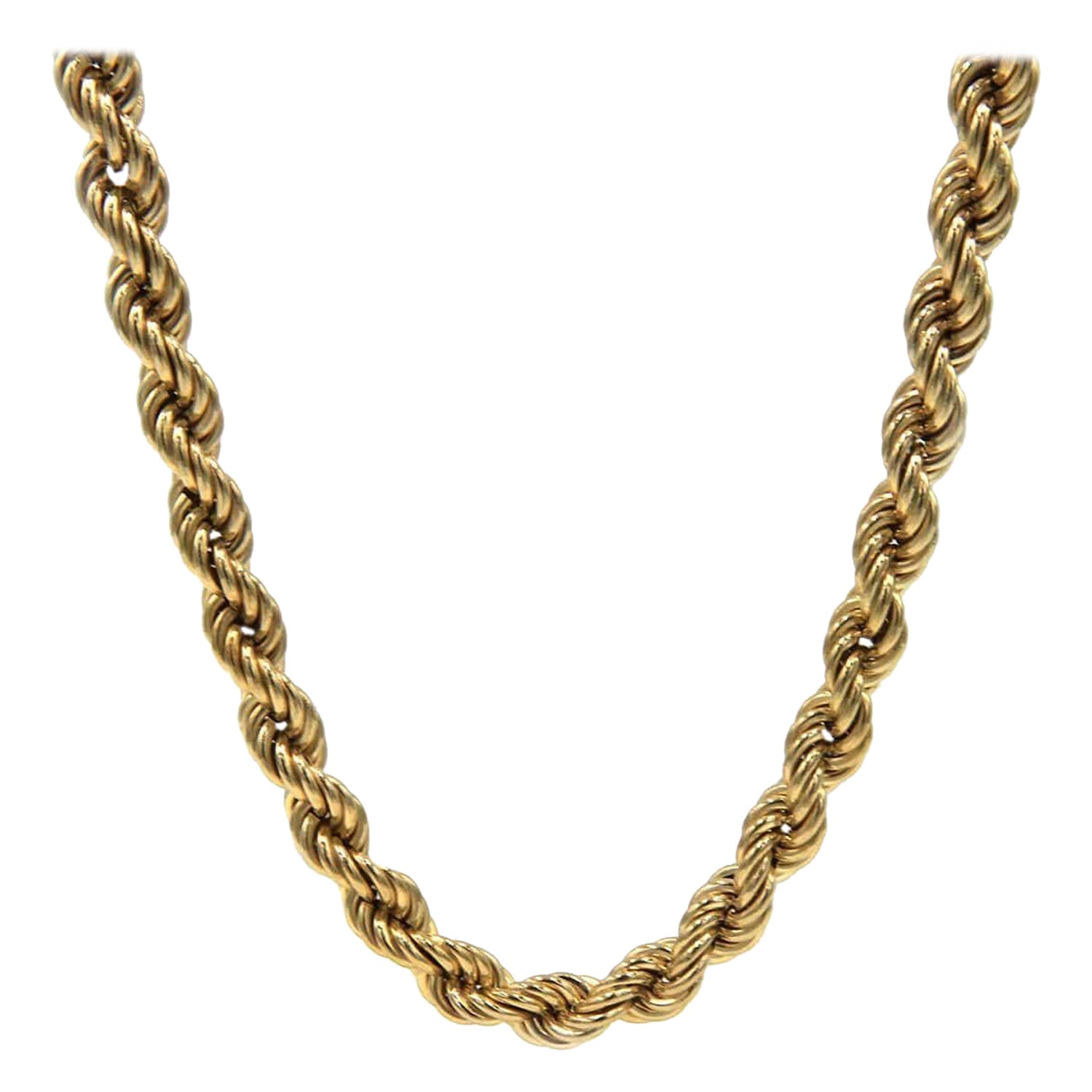 Yellow Gold Cobra Chain Necklace For Sale at 1stDibs