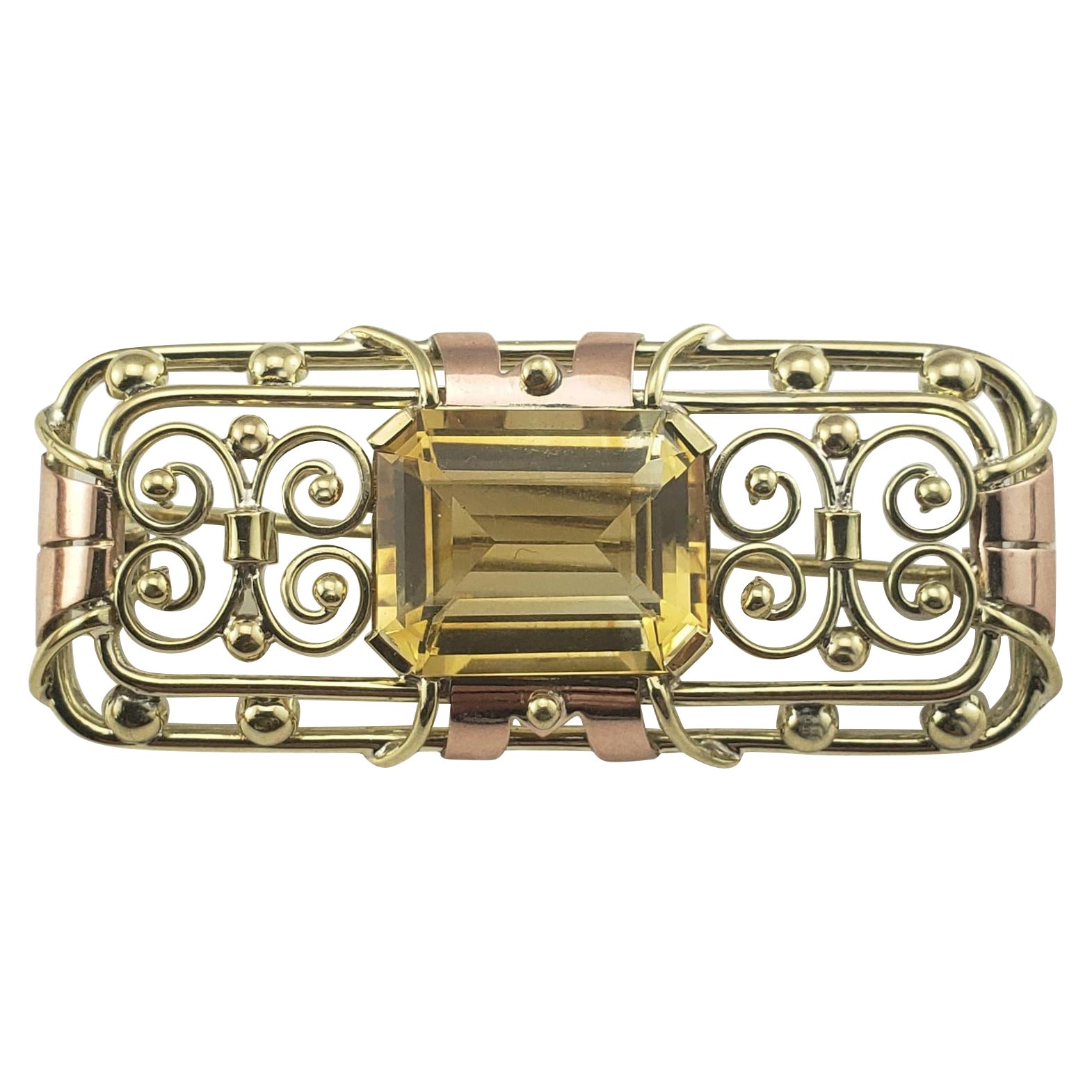 1922 Medieval Knight's Bust Pin in 14 Karat Yellow Gold and Rose Gold ...