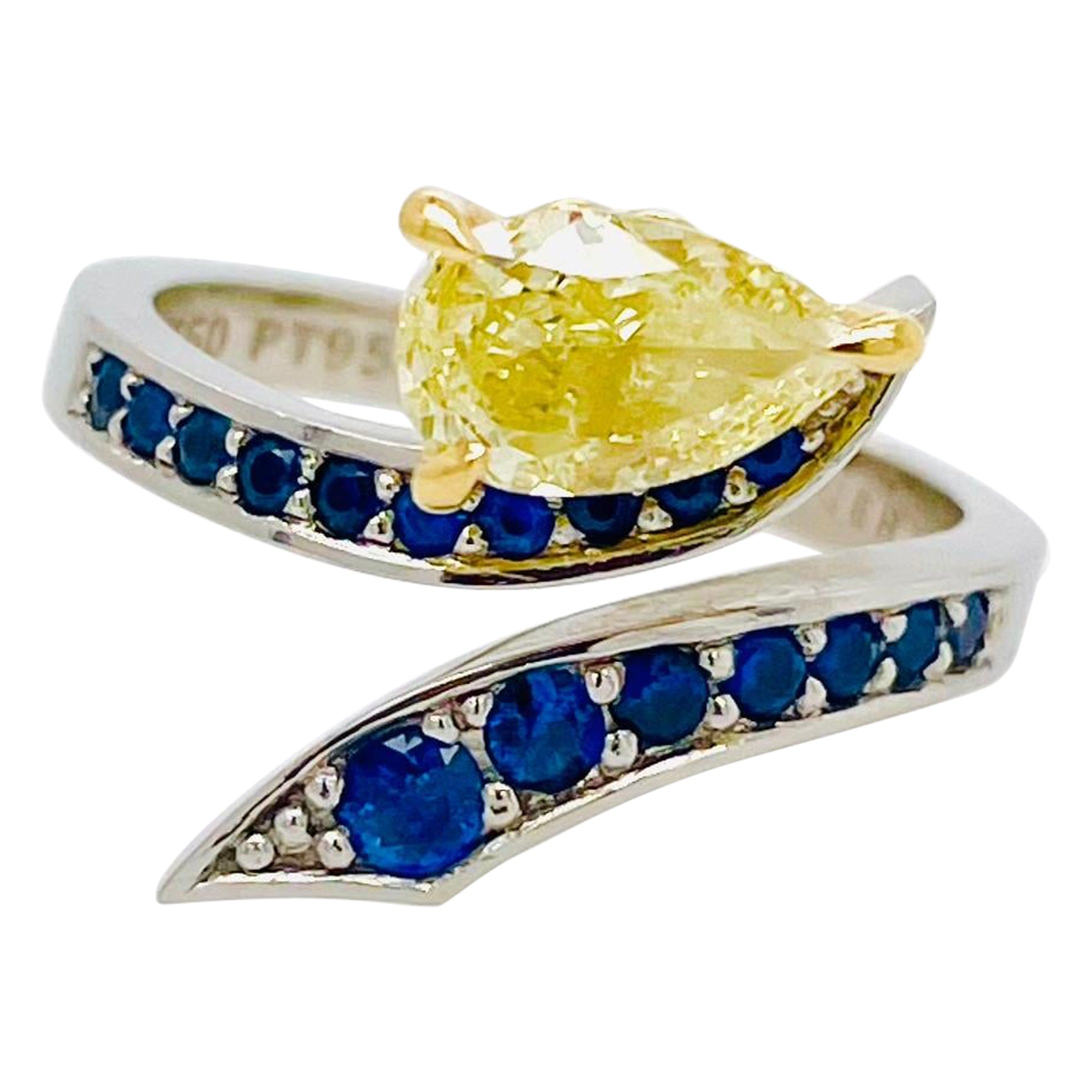 Yellow Gold Lozenge Cut Diamond Ring at 1stDibs | lozenge diamond ...