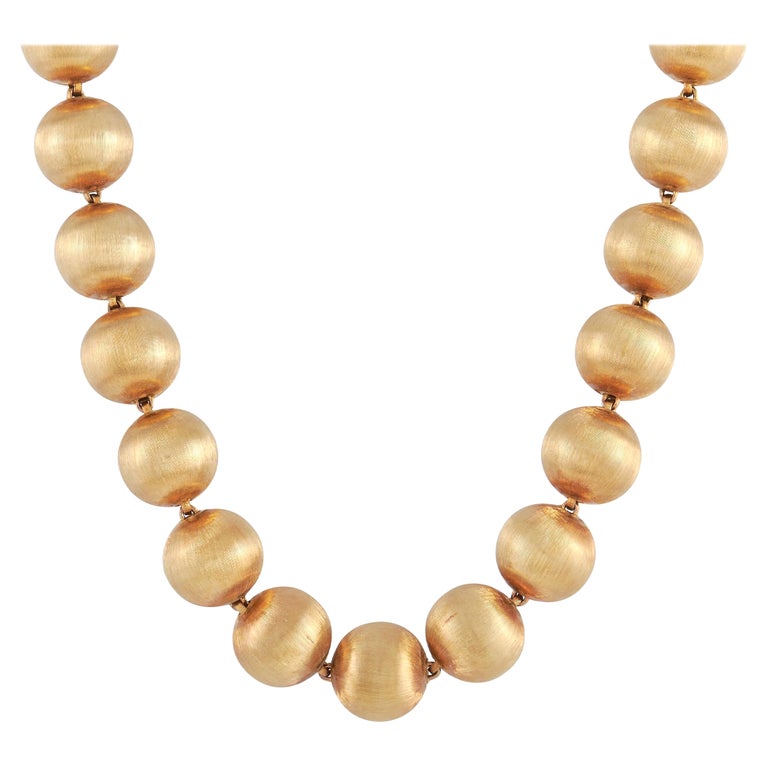 Buccellati Rigato 18K Yellow Gold Necklace at 1stDibs