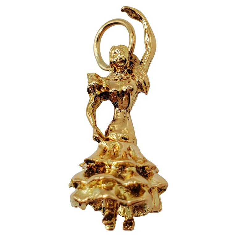 14K Yellow Gold Dancer Charm at 1stDibs