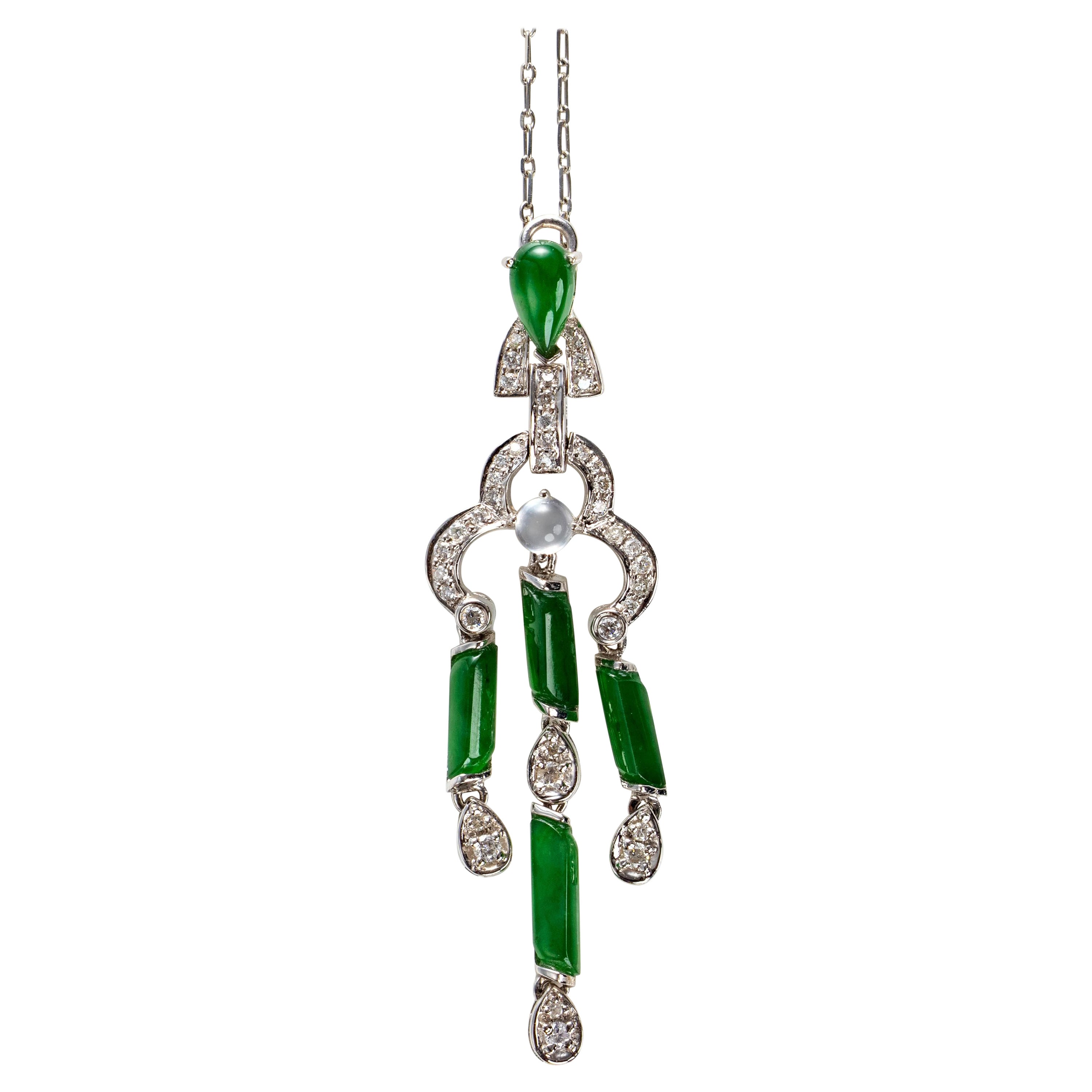 Round Jade Diamond Gold Pendant at 1stDibs | jade diamond pendant, jade ...