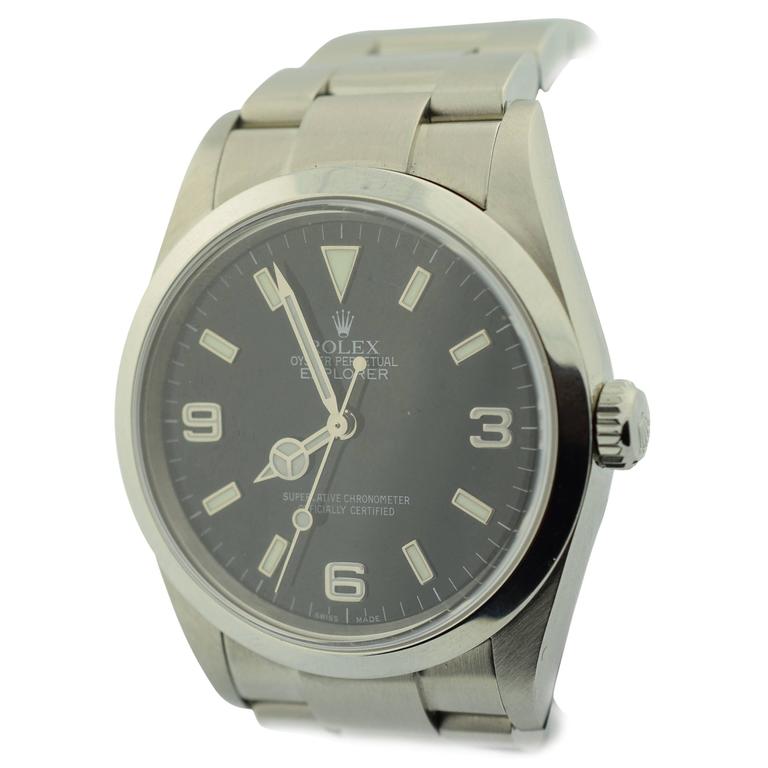 Rolex Stainless Steel Explorer One Automatic Wristwatch Ref 114270 at ...