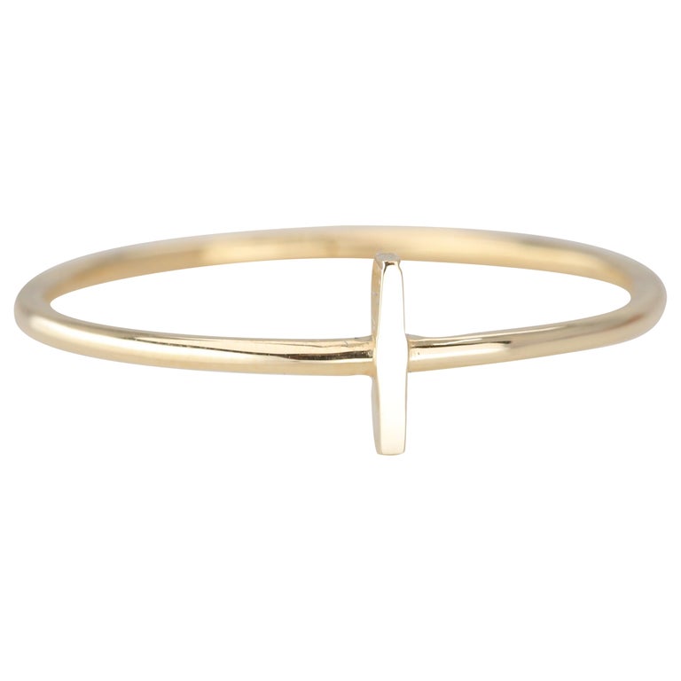 Customizable 14K Gold Initial İ Letter Ring, Personalized Initial ...