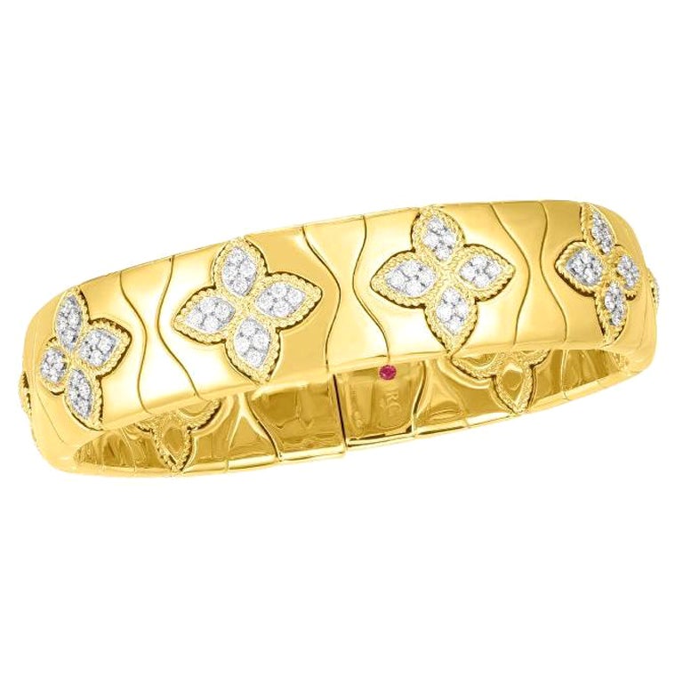 Roberto Coin Diamond and Enamel Bangle at 1stDibs
