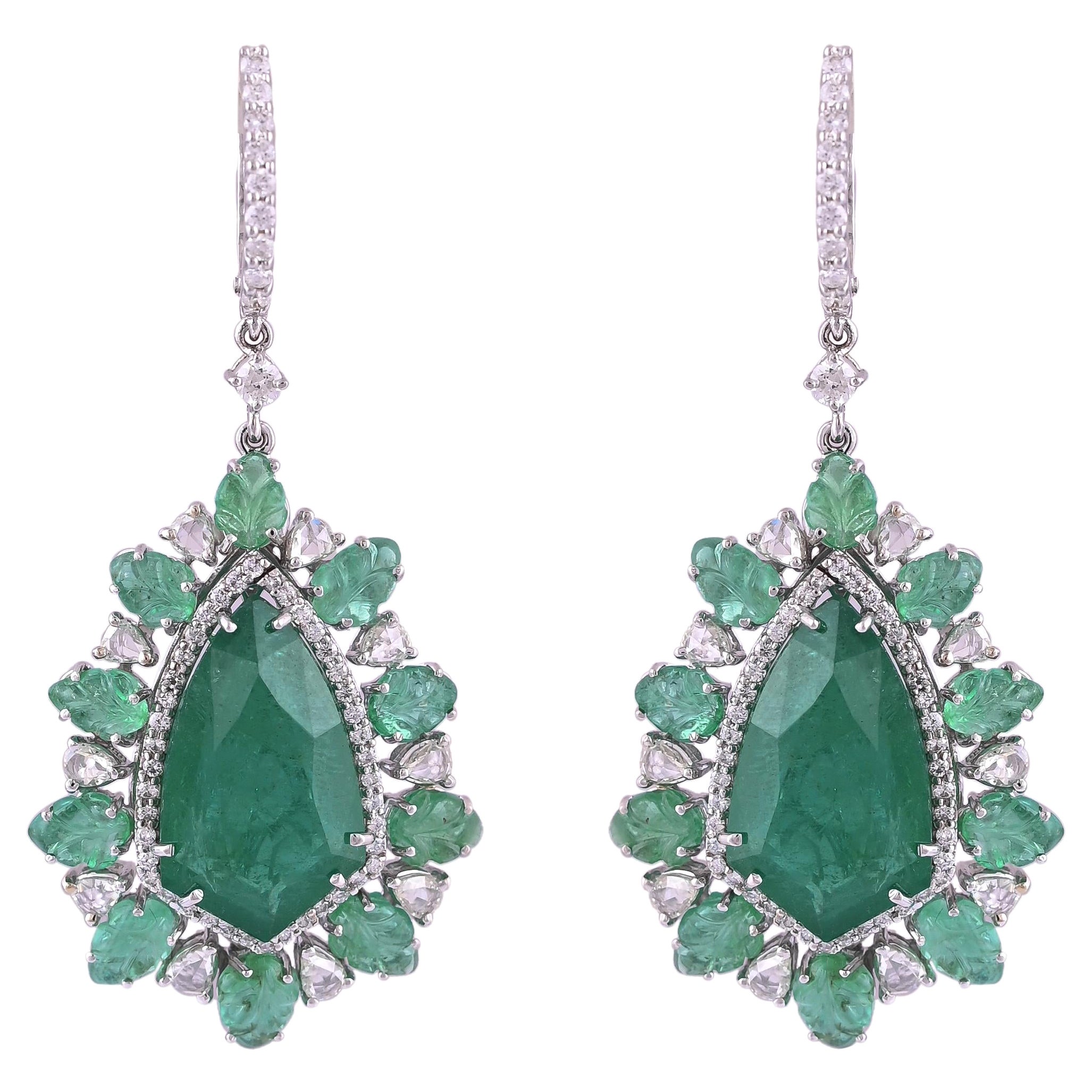 18th Century Iberian Pendeloque Diamond Shield Earrings at 1stDibs ...