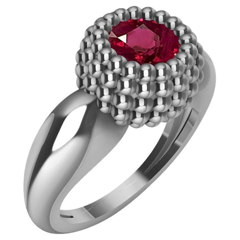 Customizable Platinum Milgrain 1.13 Carat Ruby Fashion Ring For Sale at ...