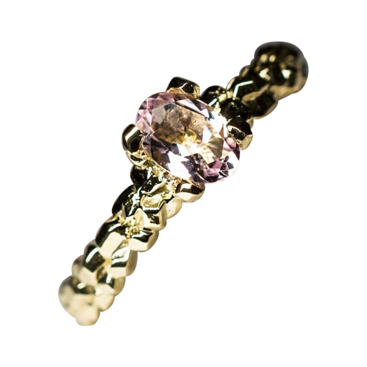 Aquamarine Crystal Gold Ring Blue Beryl Unisex modern engagement For ...