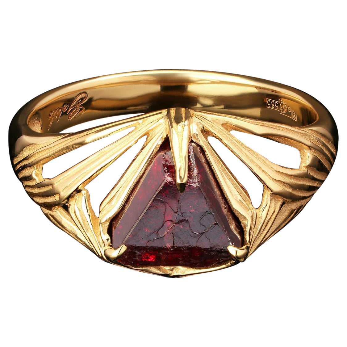 Sapphire Gold Fox Ring, Uk Hallmarks, Antique Style Fox Jewelry at 1stDibs
