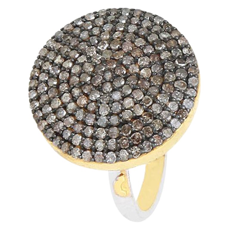 0.73cts Diamond 925 sterling Silver Ring For Sale at 1stDibs