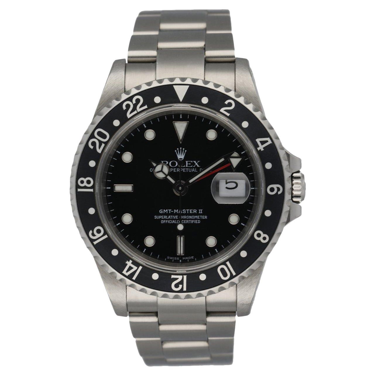 Rolex GMT Master II Error Dial Steel Men's Watch 16710 Box Papers For ...