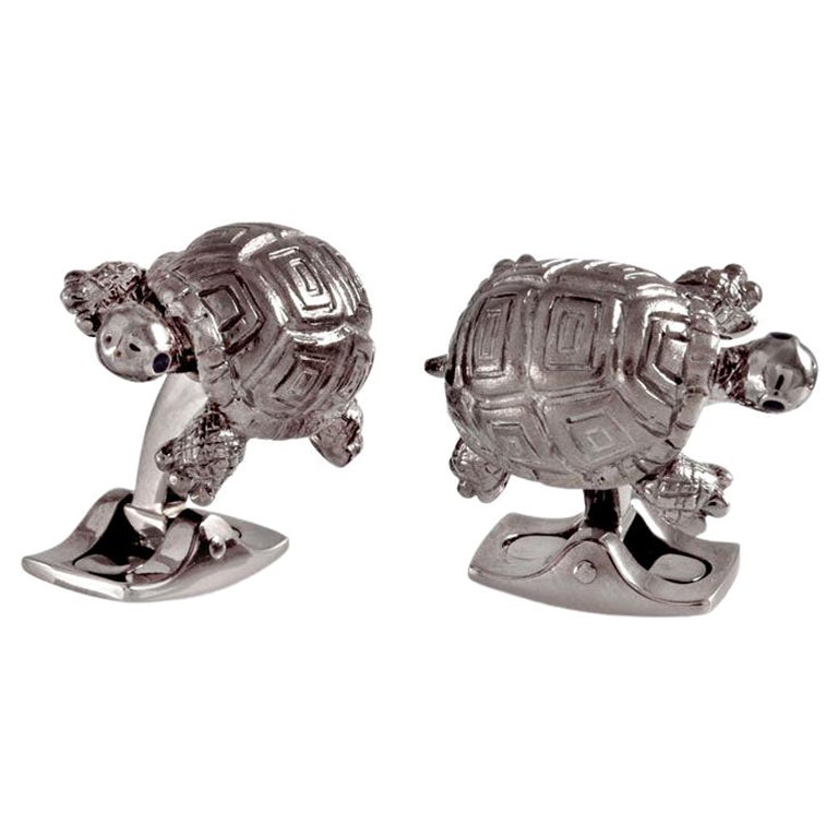 Deakin and Francis Base Metal Tortoise Cufflinks For Sale at 1stDibs