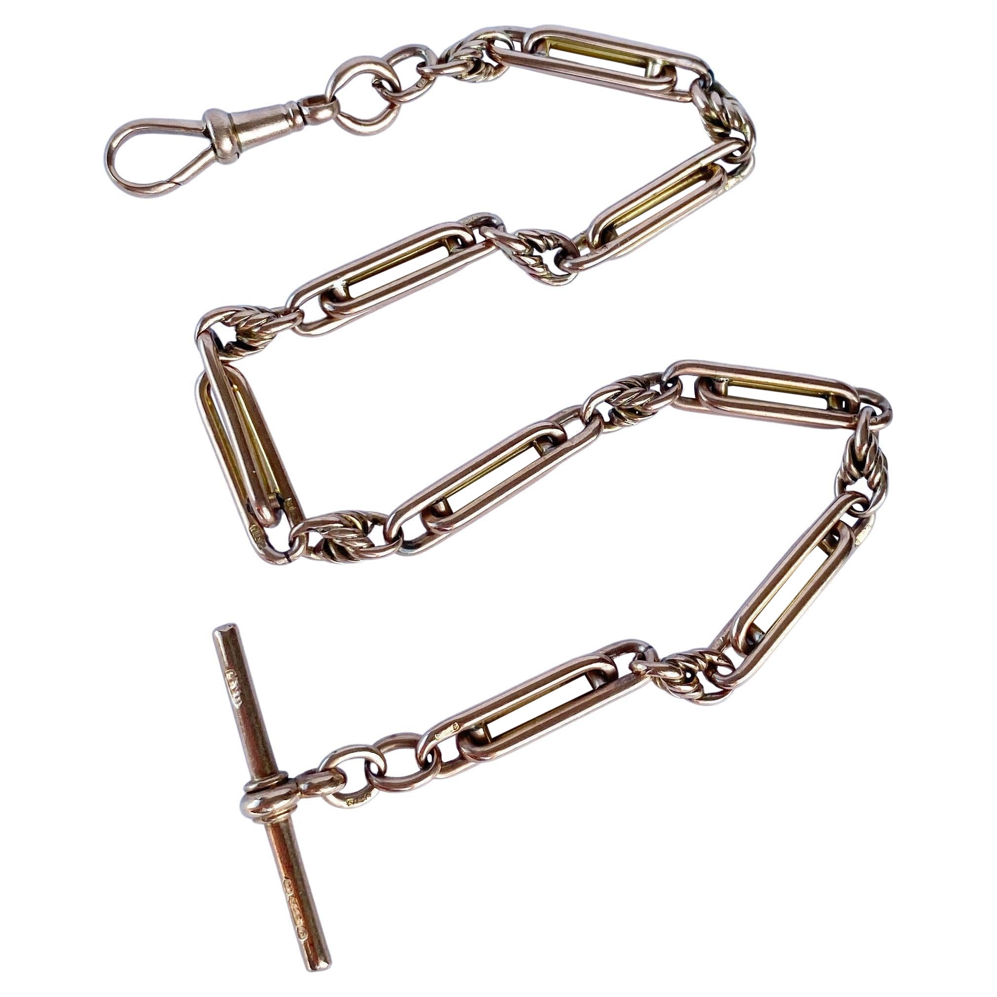 Victorian 9 Carat Gold Albert Chain at 1stDibs