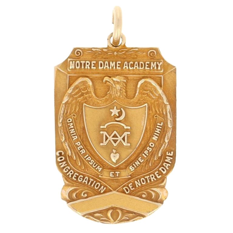 French Notre Dame du Sacre Coeur 18 Karat Yellow Gold Charm Pendant For ...