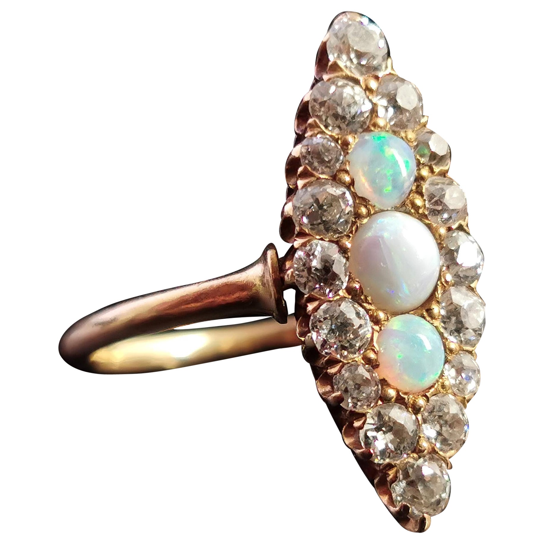 Antique English Opal and Diamond Ring at 1stDibs