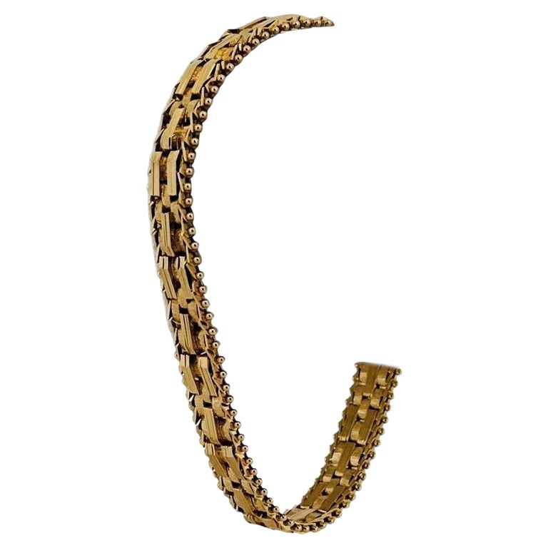 14 Karat Yellow Gold Ladies QVC Imperial Gold Fancy Link Bracelet For ...