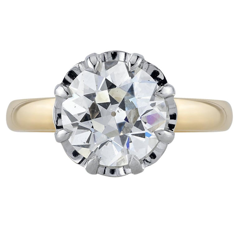 Handcrafted Jolene Old European Cut Diamond Ring by Single Stone at 1stDibs
