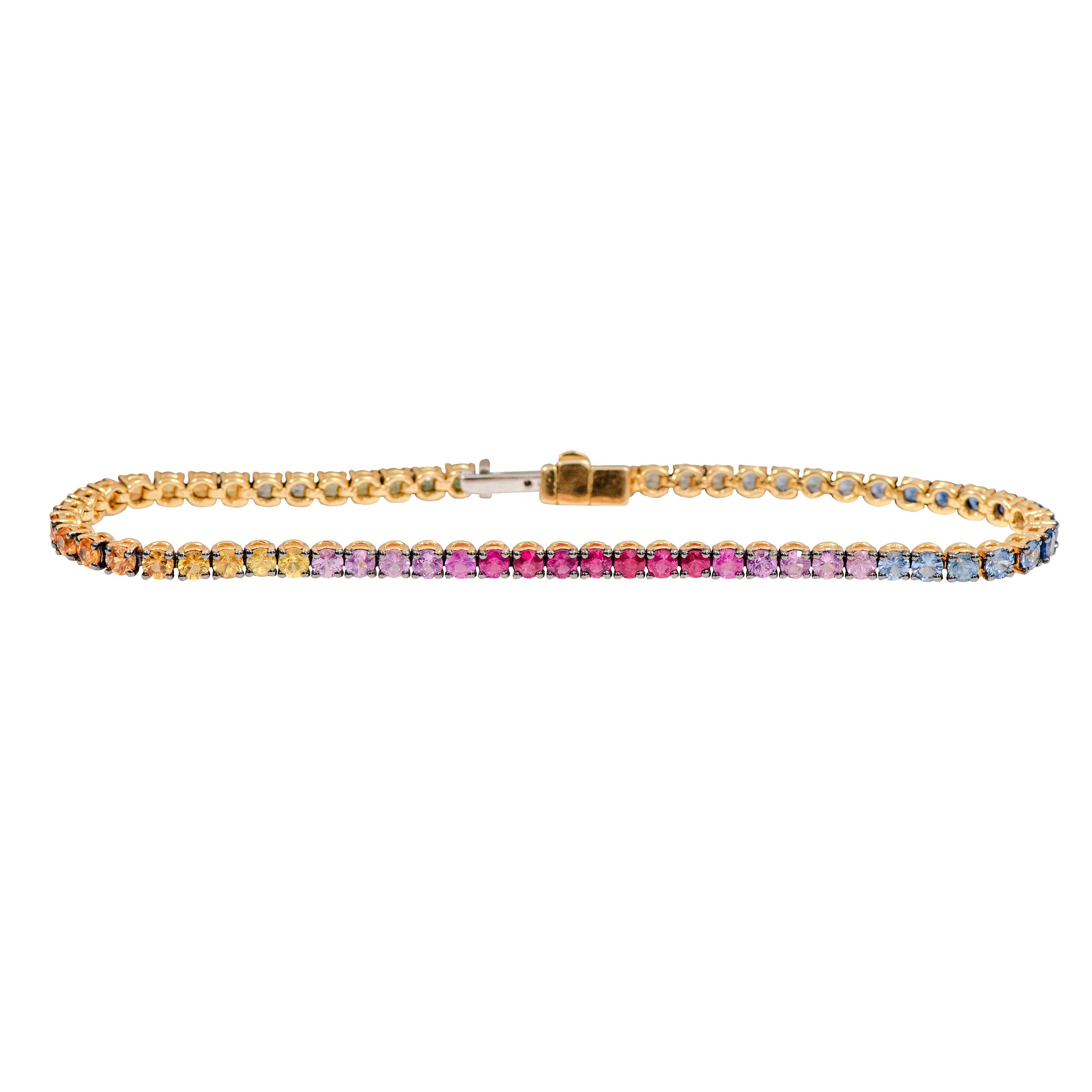 Kurz Multi-Color Rainbow Gold Bracelet at 1stDibs