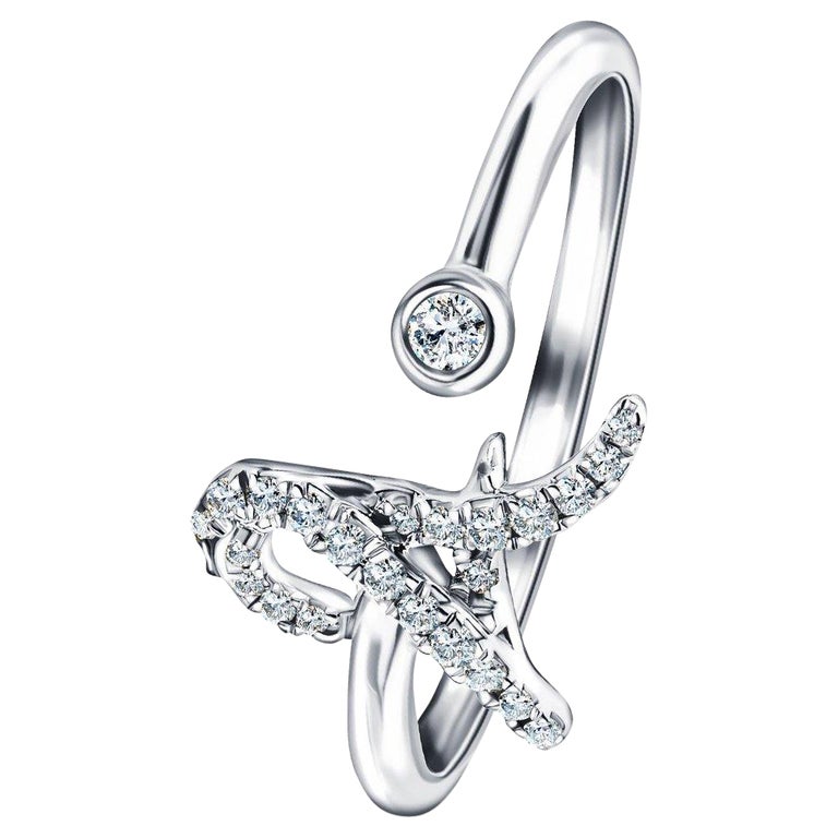 Customizable Alphabet Initial A Letter Personal Diamond 0.11 Carat 9 Kt ...