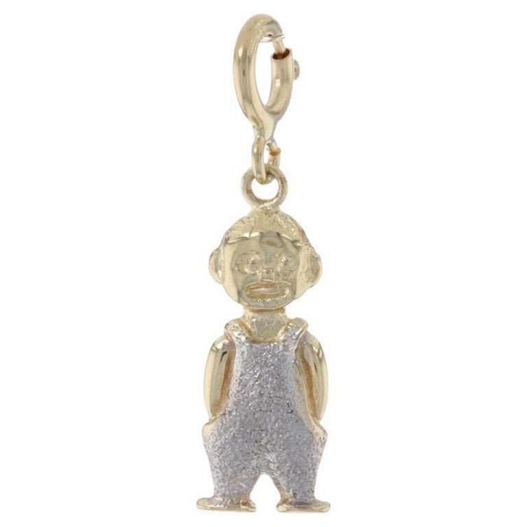 Yellow Gold Little Boy Charm, 14k Son Mother's Gift Keepsake For Sale ...