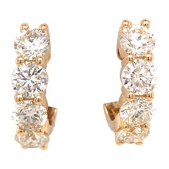 Sue Gragg Beautiful Diamond Gold Huggie Earrings For Sale at 1stDibs ...