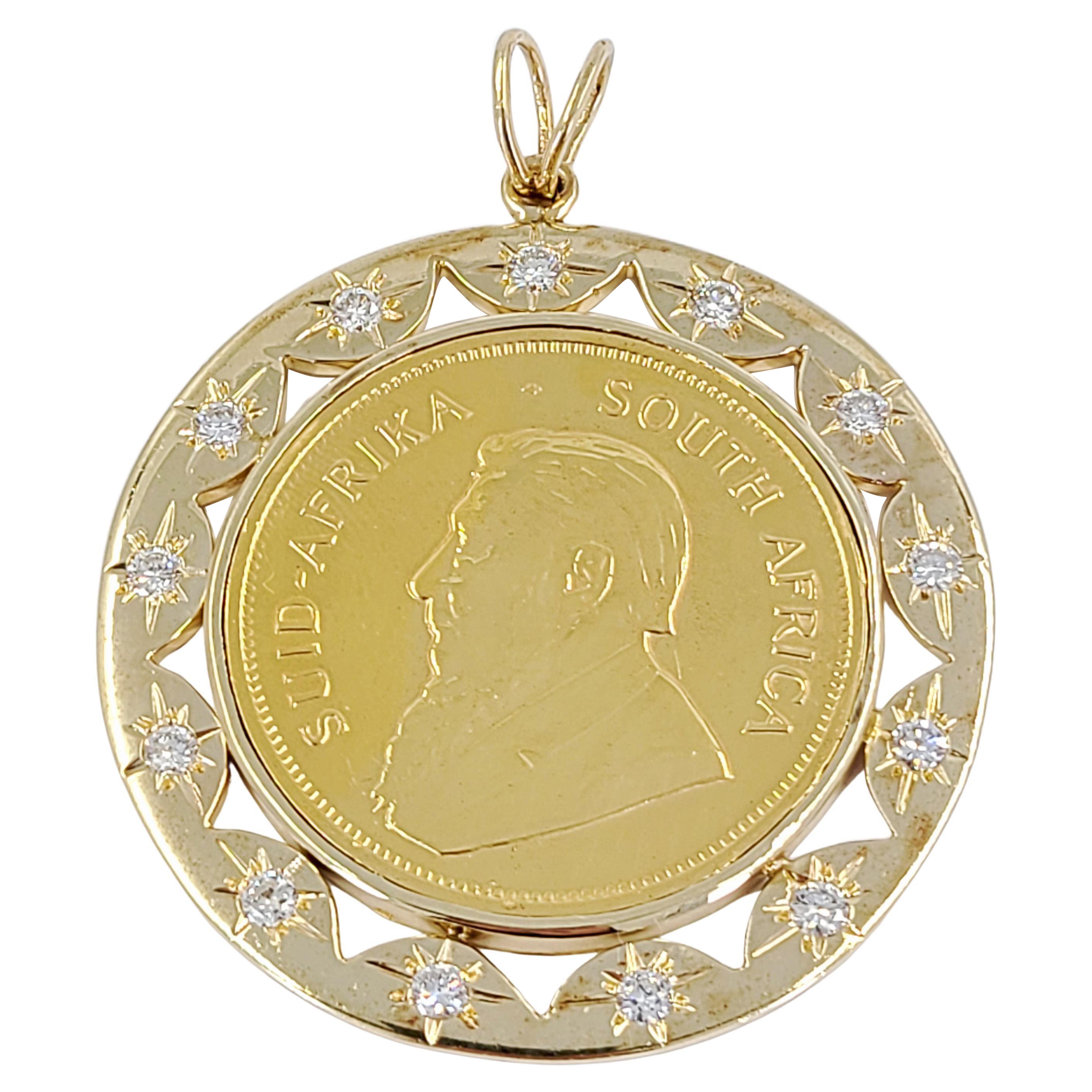 Custom Diamond Gold Coin Bezel for Your Coins, Ben Dannie For Sale at ...