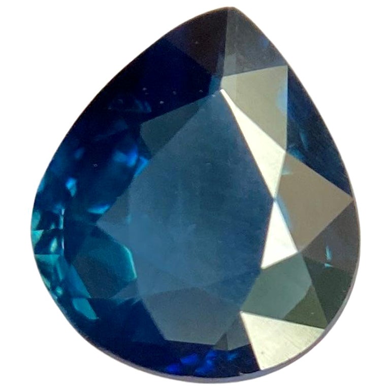 Fine 0.99ct Australian Royal Blue Sapphire Pear Teardrop Cut L Gem For ...