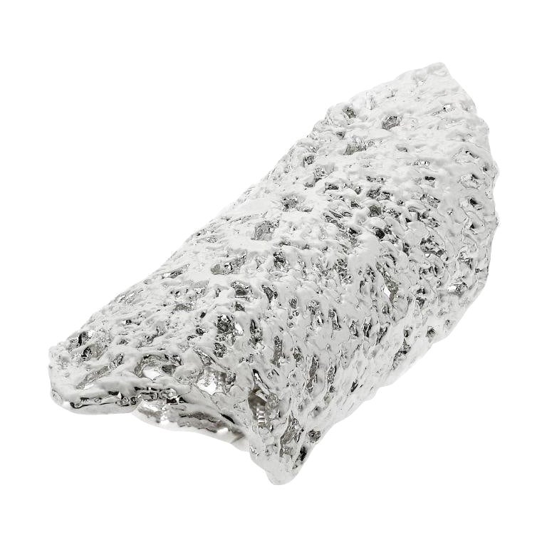 Customizable Silver Merlin Statement Ring in Lace Crochet For Sale at ...