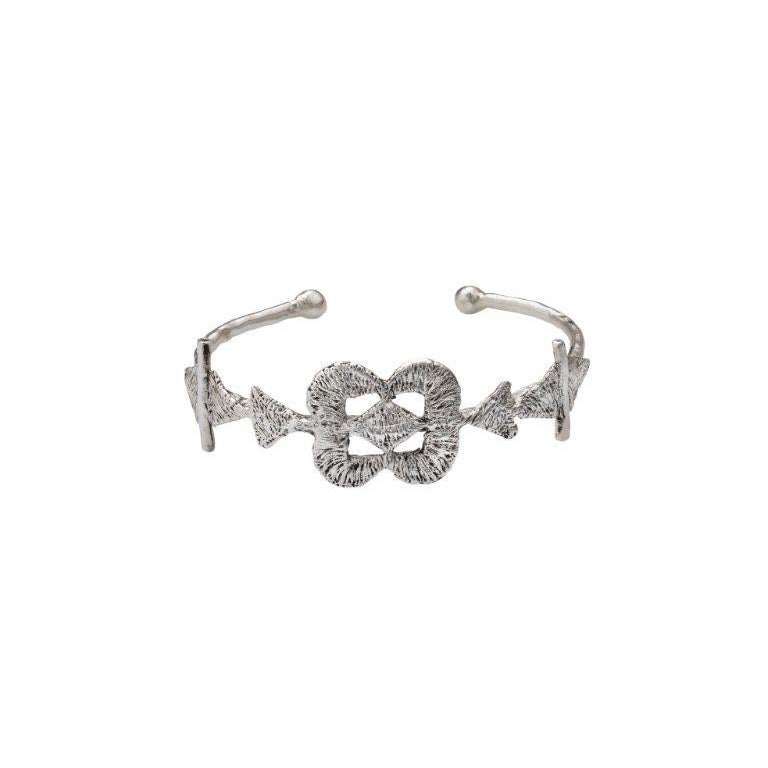 Tri Flower Bracelet in Silver For Sale at 1stDibs