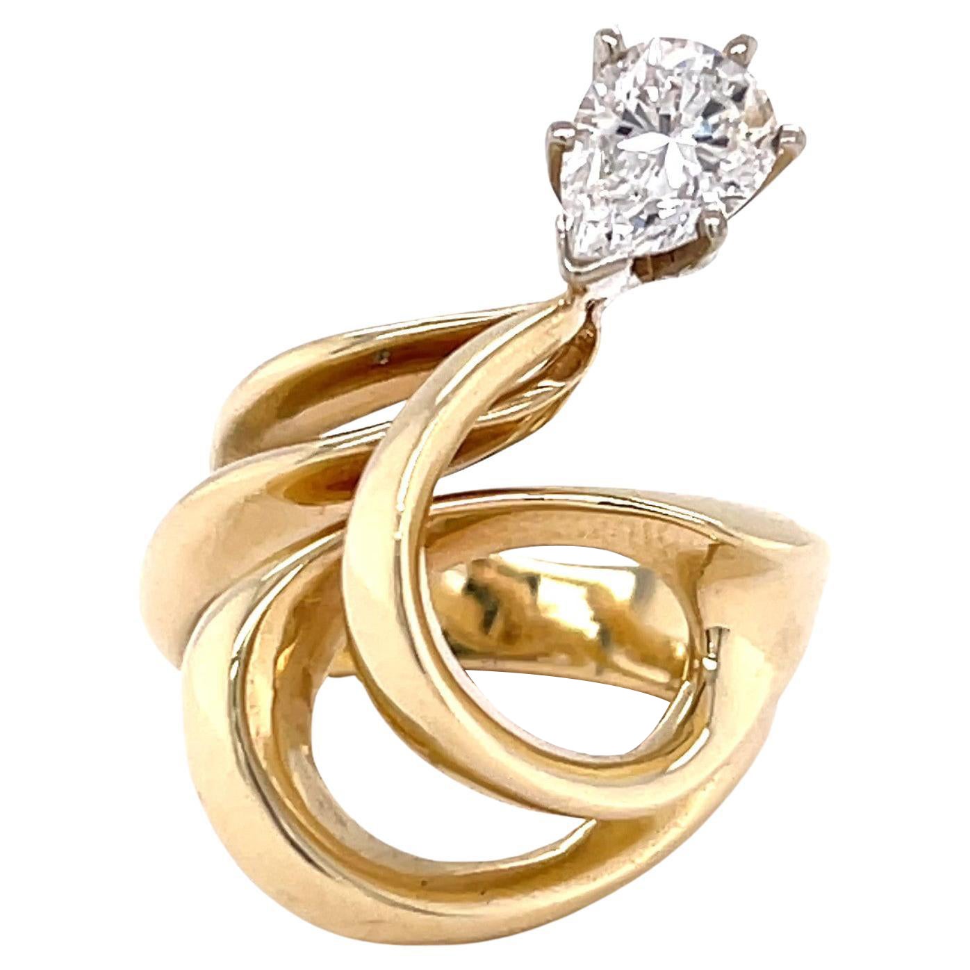 Vintage Gold Articulated Mouse Ring at 1stDibs