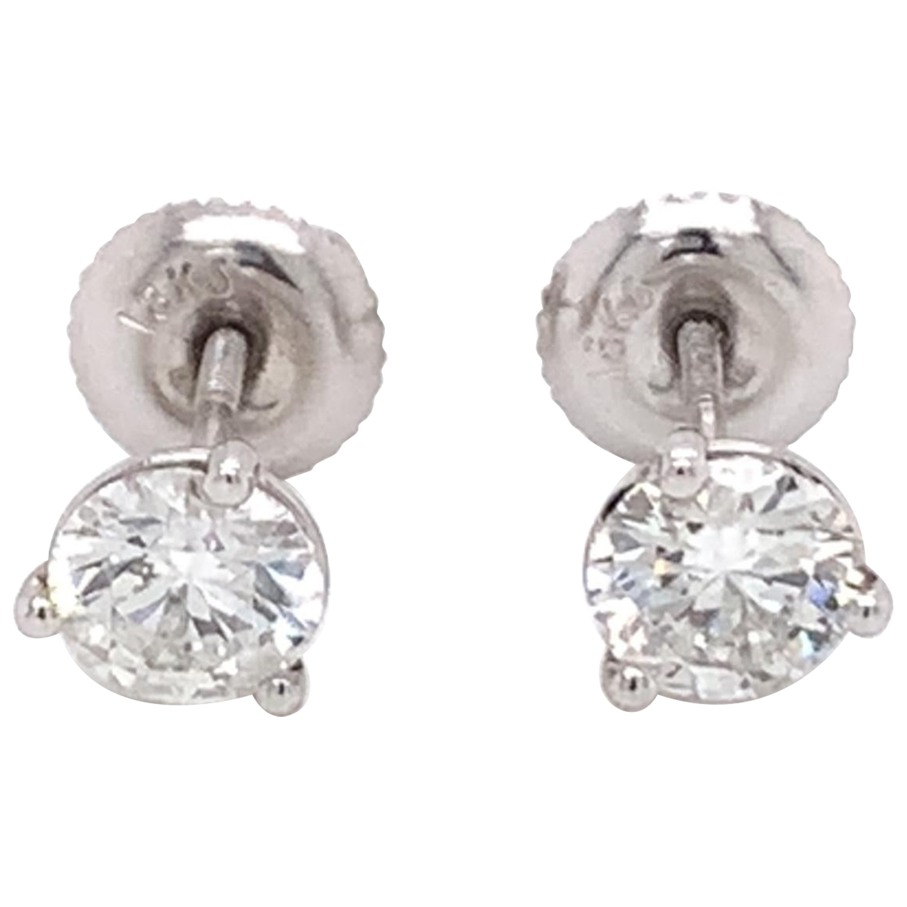 LUCIE CAMPBELL Square-Shaped Sapphire and Diamond Stud Earrings at 1stDibs