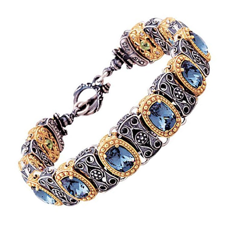Reversible Bracelet with Crystals and Semi-Precious Stones, B69 For ...