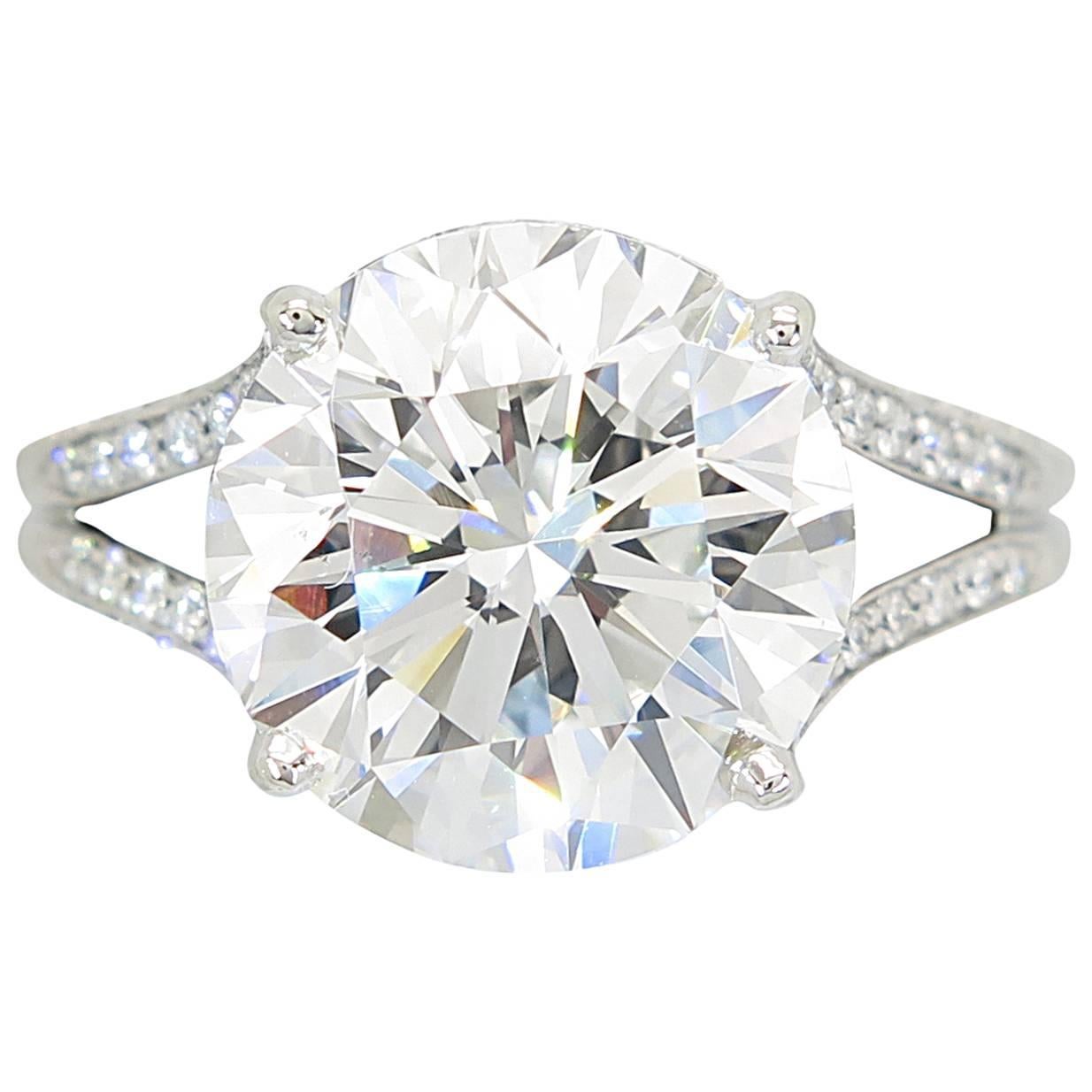 5.05 Carat GIA Cert Diamond Platinum Ring For Sale at 1stDibs
