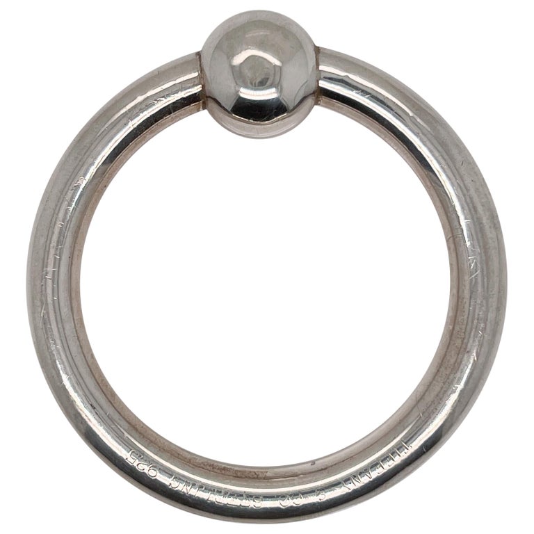 Old or Antique Tiffany and Co. Sterling Silver Baby Teething Ring For ...