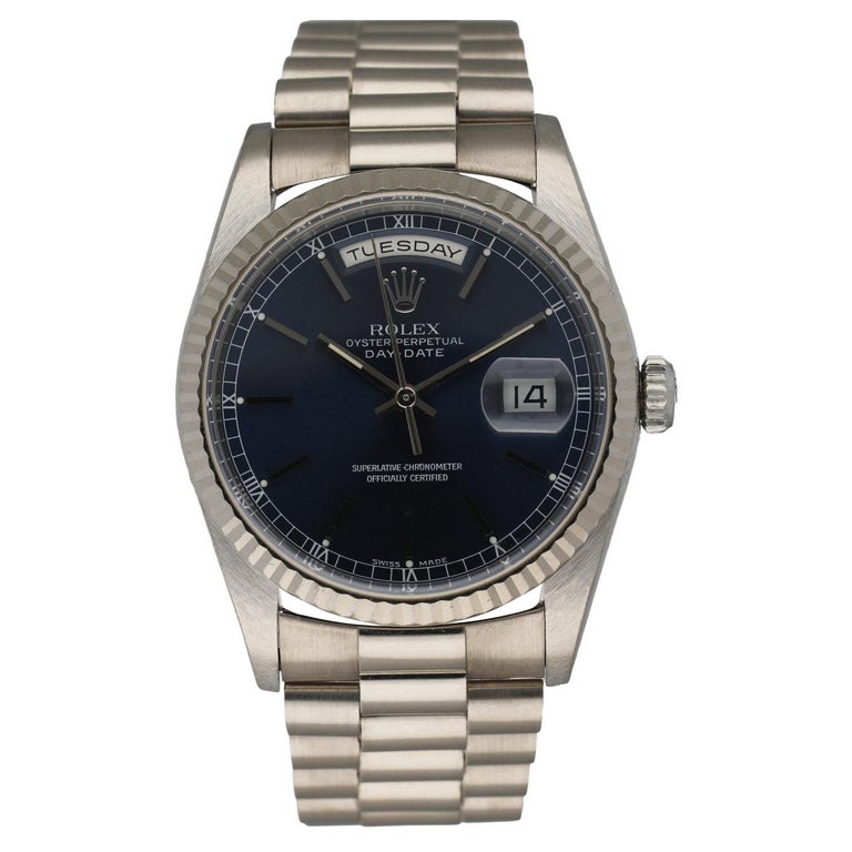 Rolex Day Date 18239 18K White Gold at 1stDibs | rolex 18239