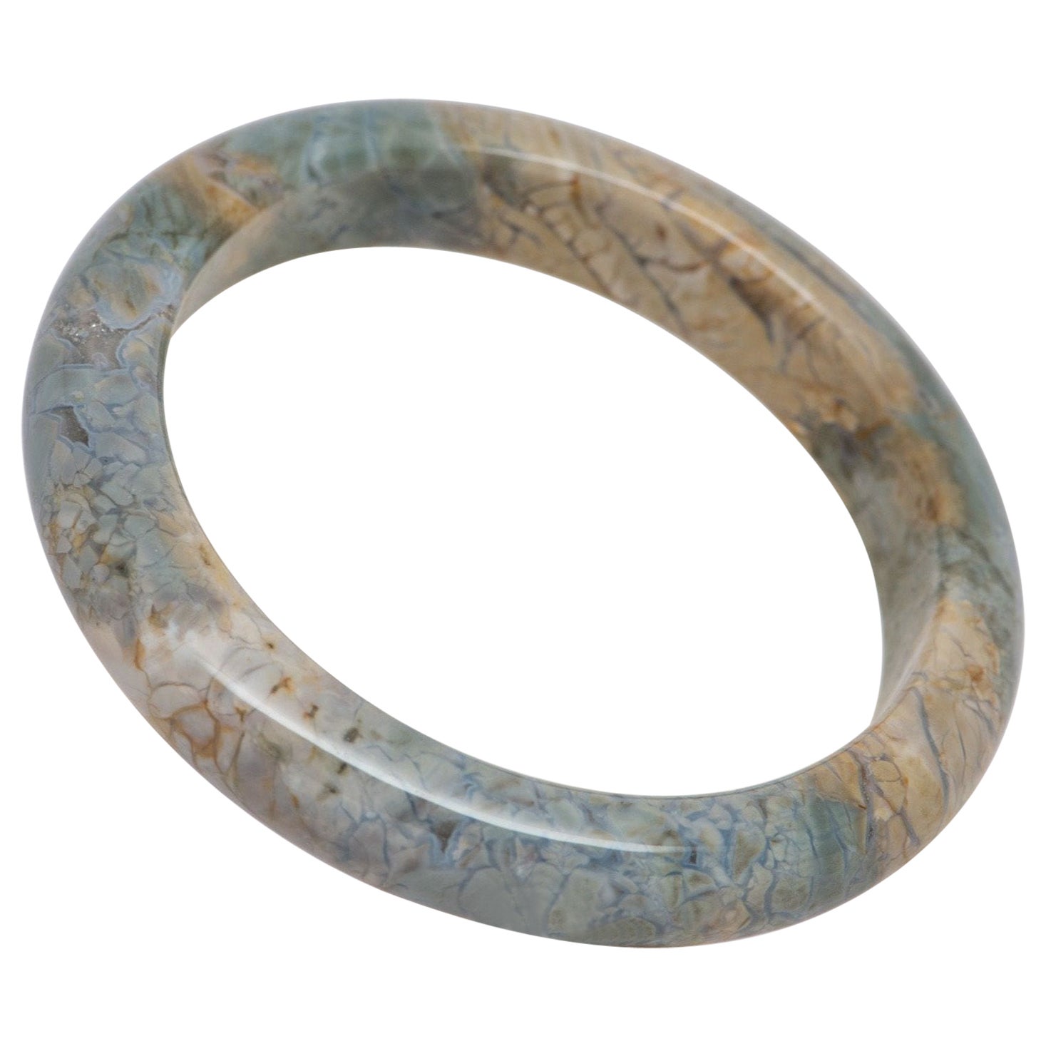 Dramatic Agate Bangle For Sale at 1stDibs