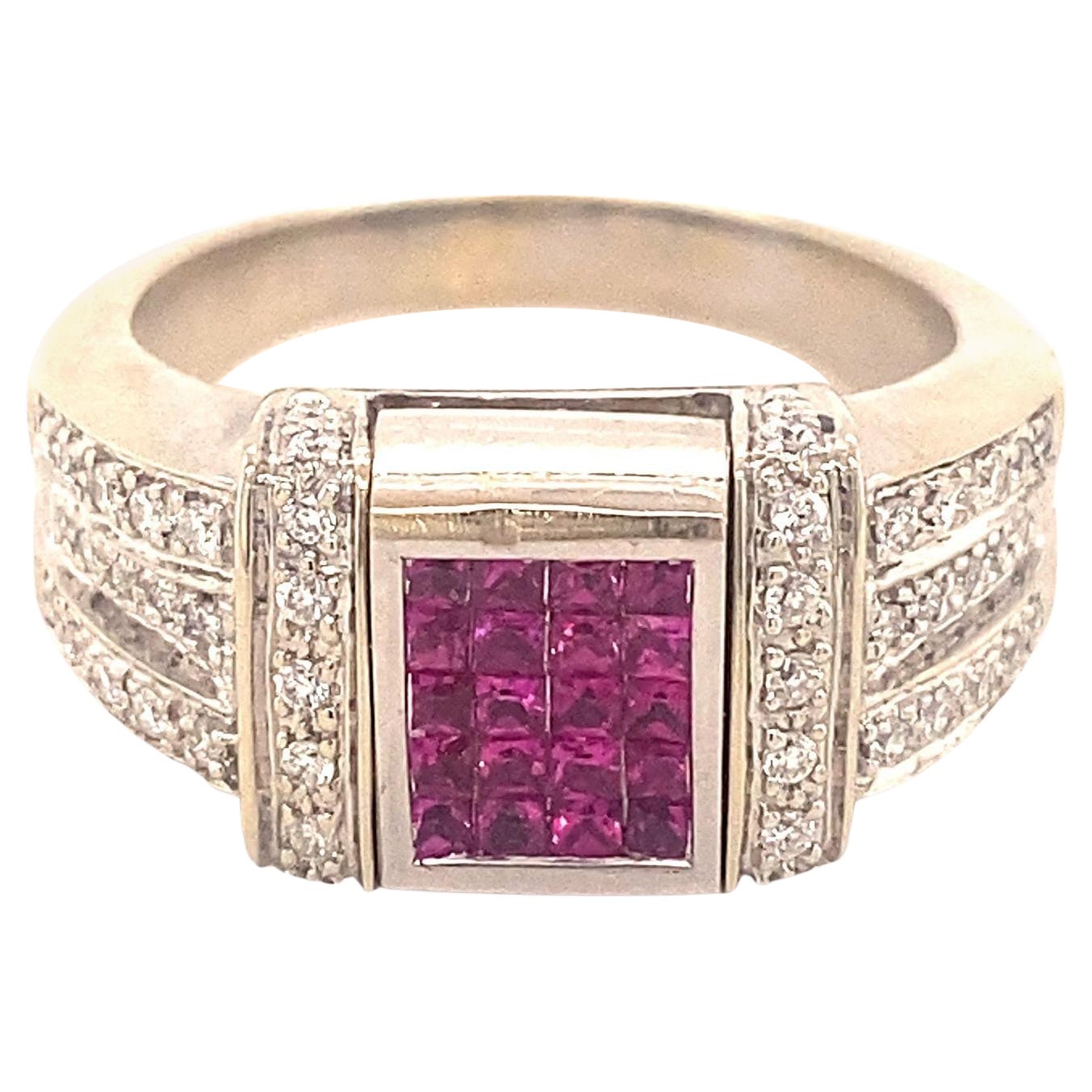 Antique Flip Ring with Ruby, Emerald, and Diamonds For Sale at 1stDibs ...