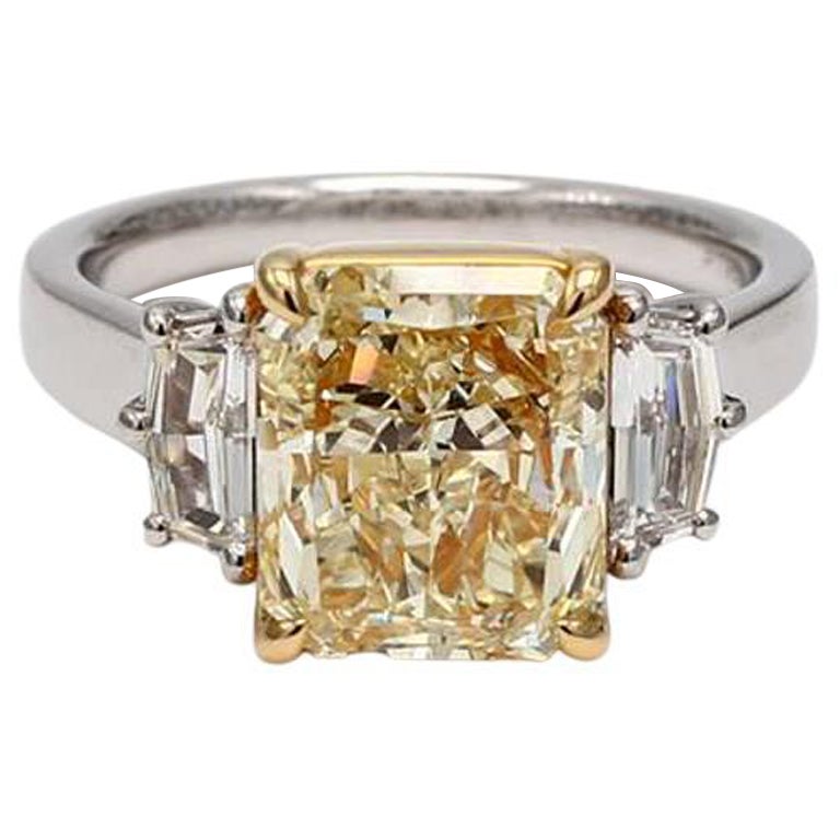 Graff Fancy Yellow Diamond Platinum Ring 10.62 Carat VS1 GIA at 1stDibs ...
