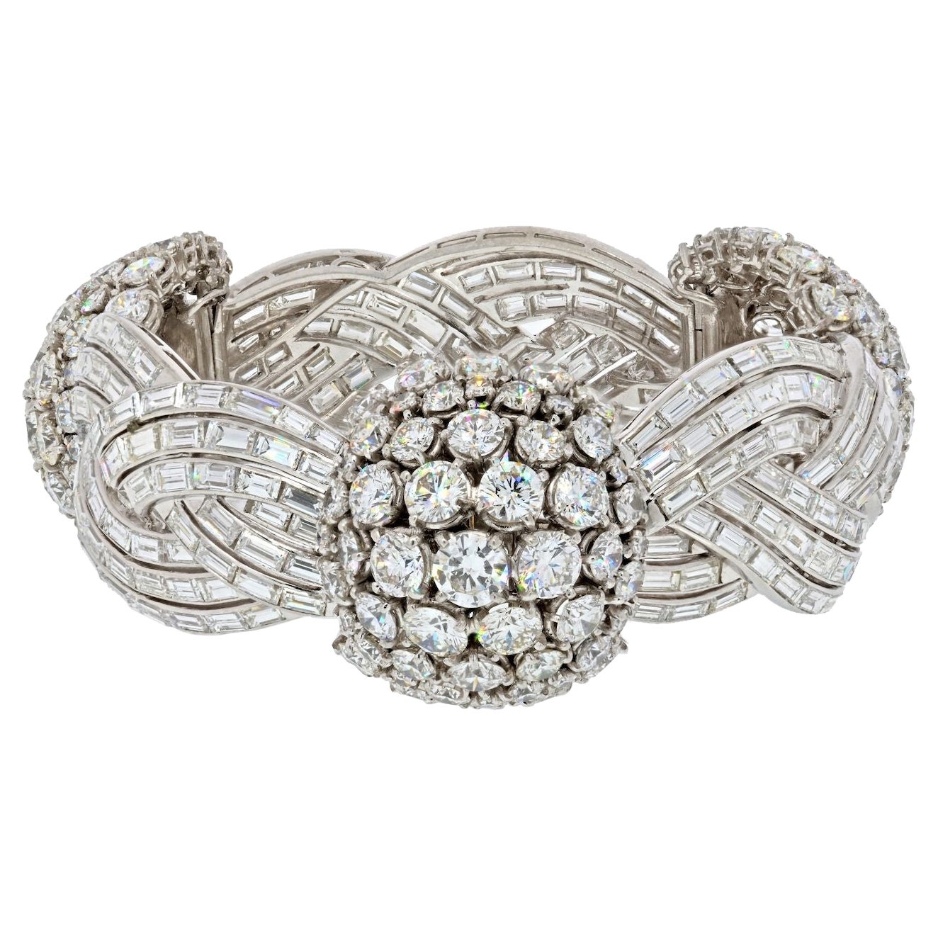Mexican Mid Century Repousse Bracelet at 1stDibs