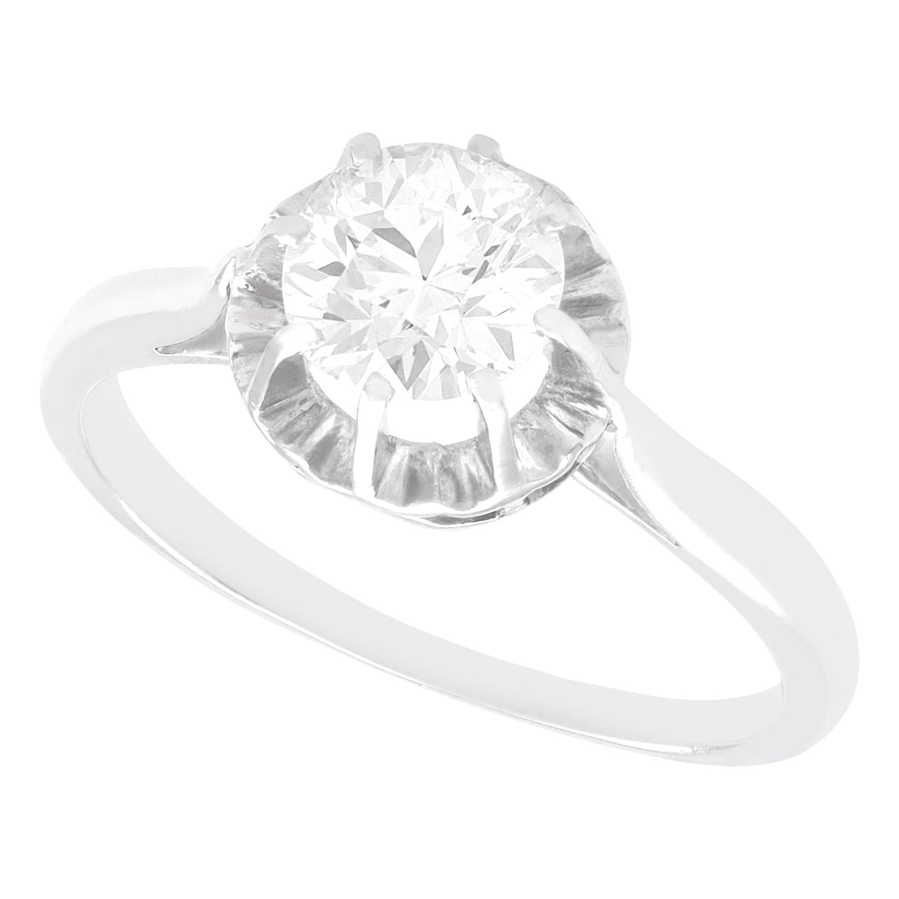 Rare Antique 5.15 Carat Diamond Solitaire Plus Platinum Ring For Sale ...