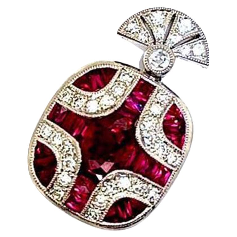 0.82ct Natural Ruby Fine Quality Platinum Ring For Sale at 1stDibs