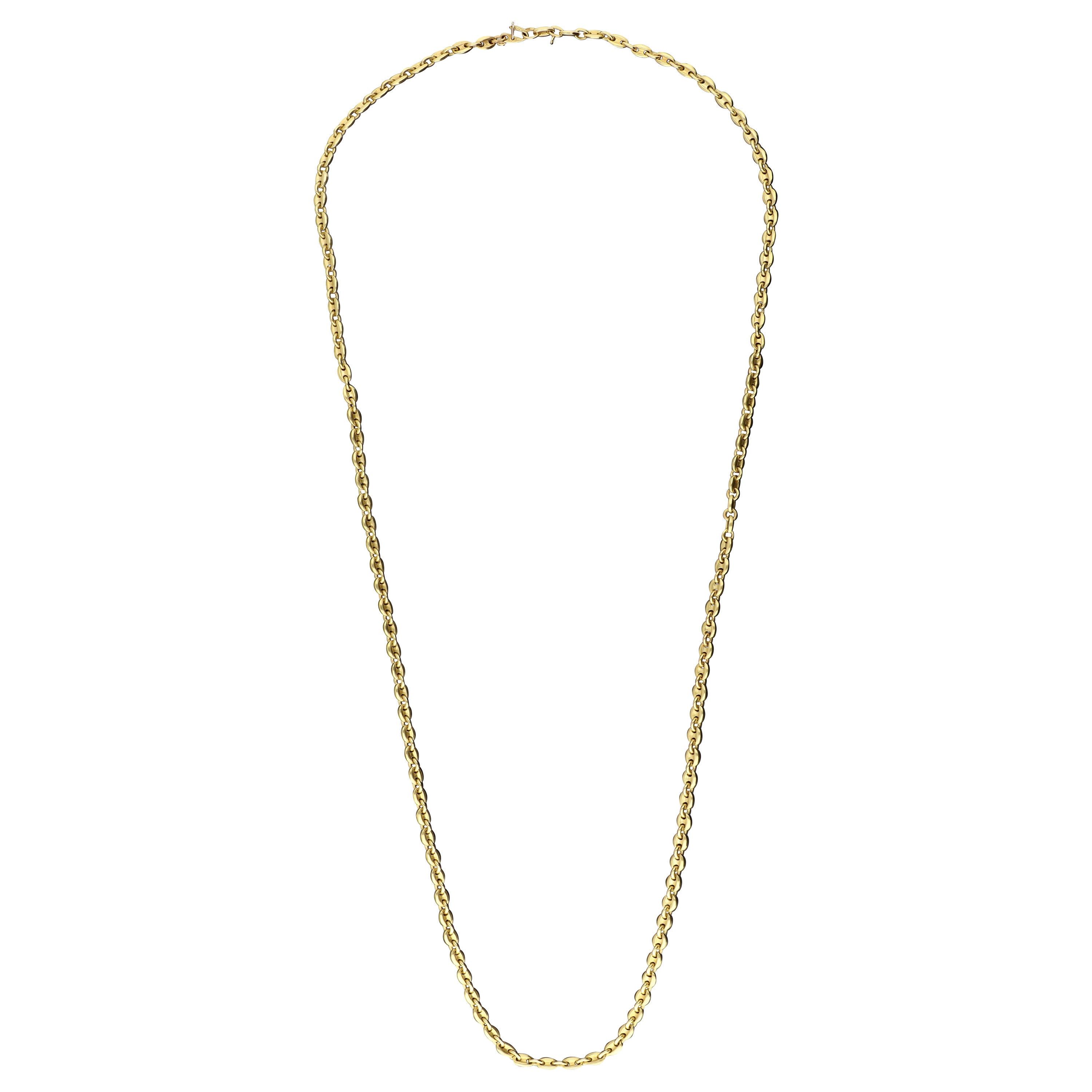 Art Nouveau Gold 78 Inch Long Chain at 1stDibs
