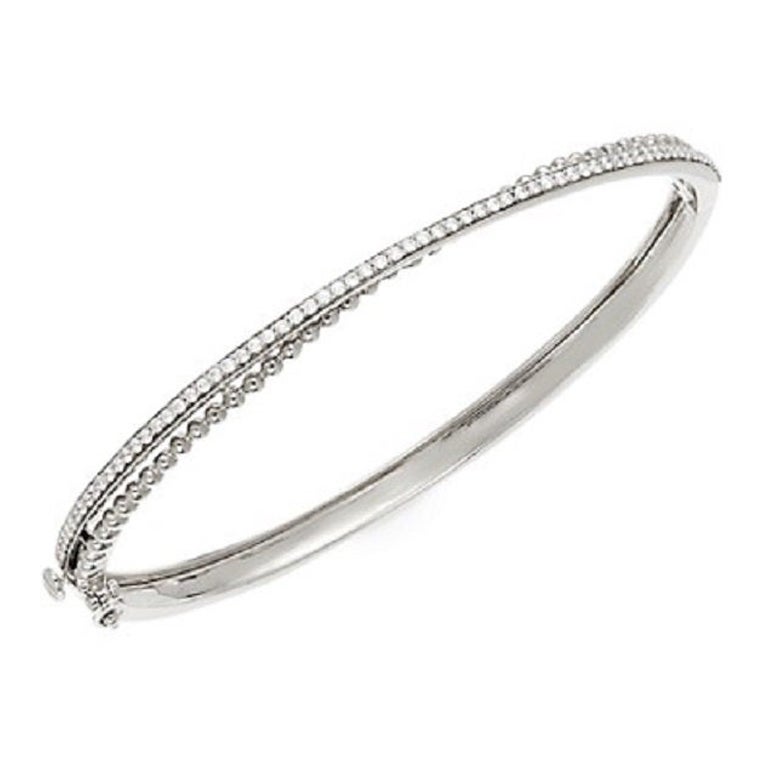 18 Karat Bubbles White Gold Bracelet Bangle With Vs Gh Diamonds For