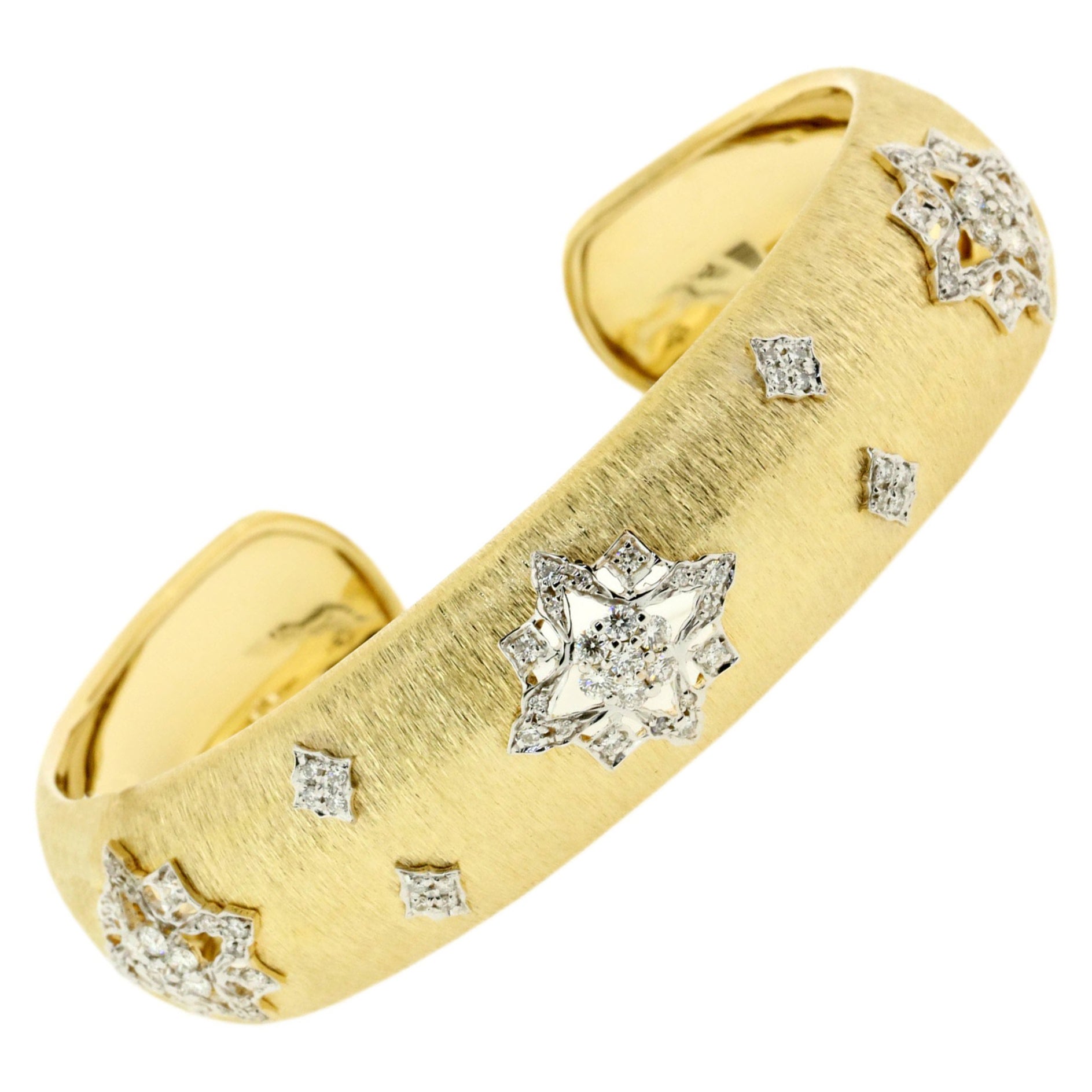 18K White and Yellow Gold Sapphire Diamond Openwork Bracelet in ...