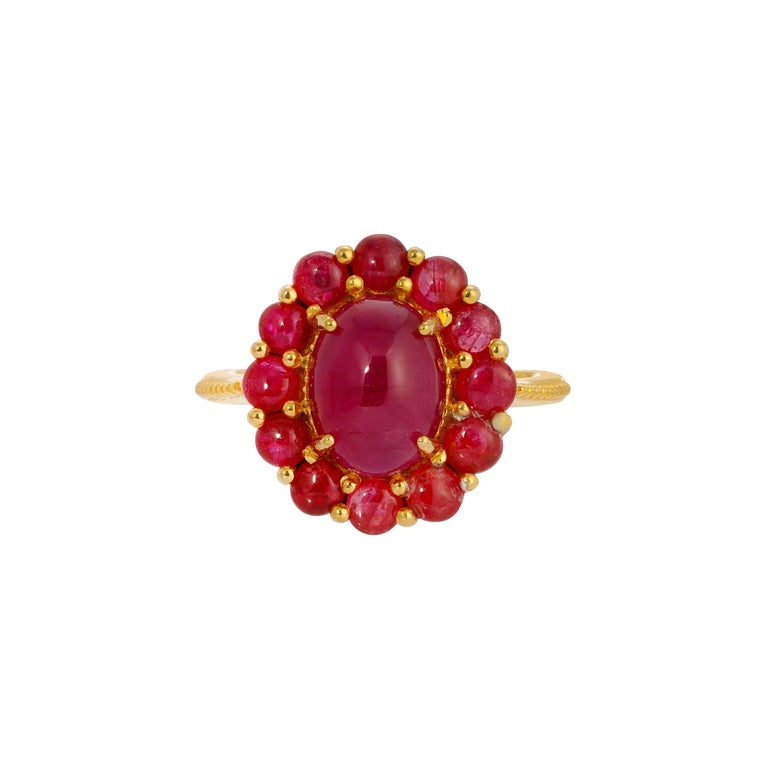 Ruby Cluster Ring For Sale at 1stDibs